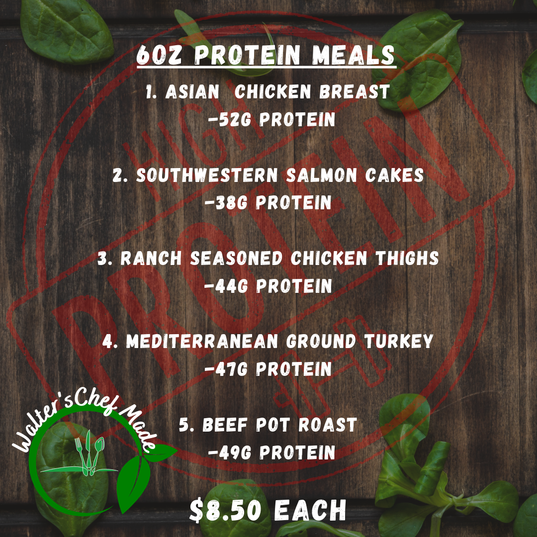 Weekly 6oz Protein Menu Plan | Walter's Chef Made